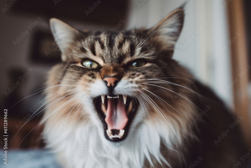 Foto de Lifestyle portrait photography of a cute norwegian forest cat ...