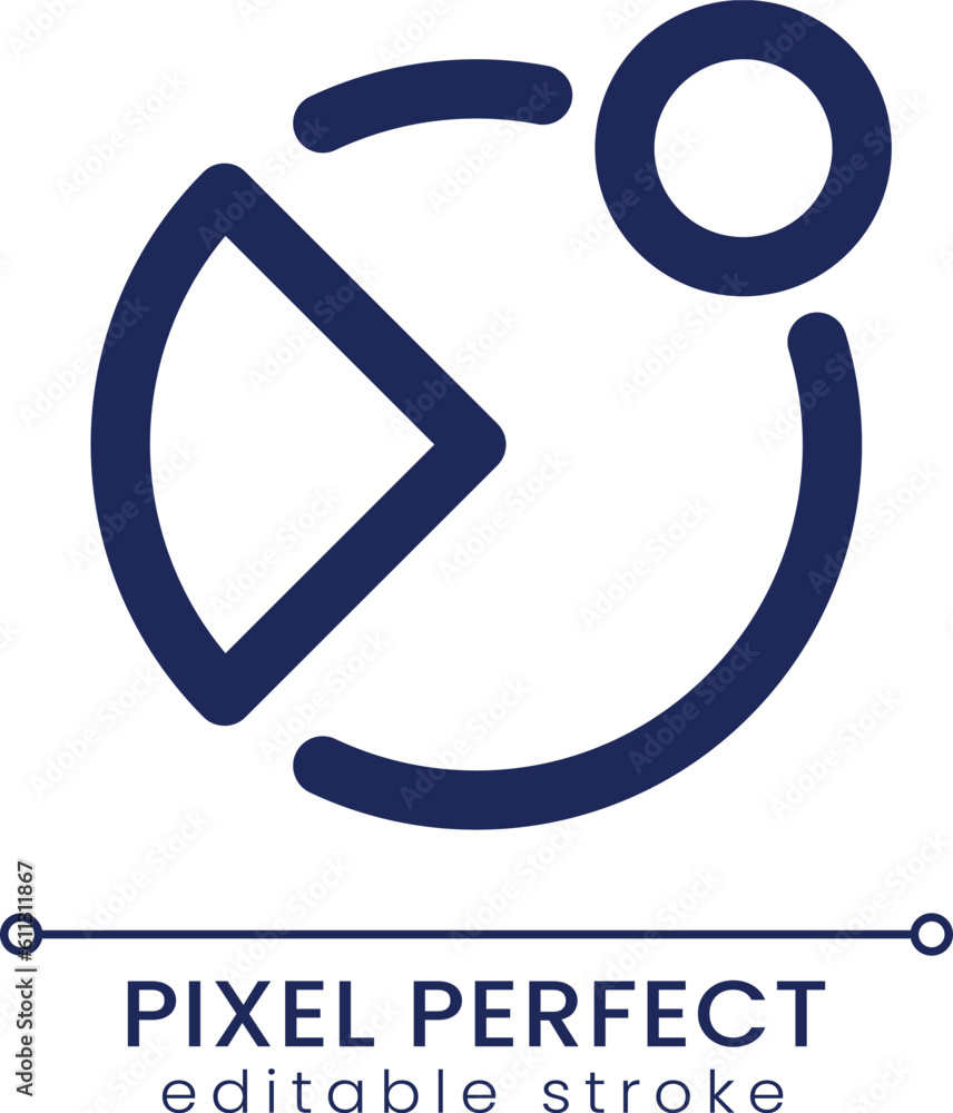 Vektorová grafika „Notification from analytic app pixel perfect linear ...