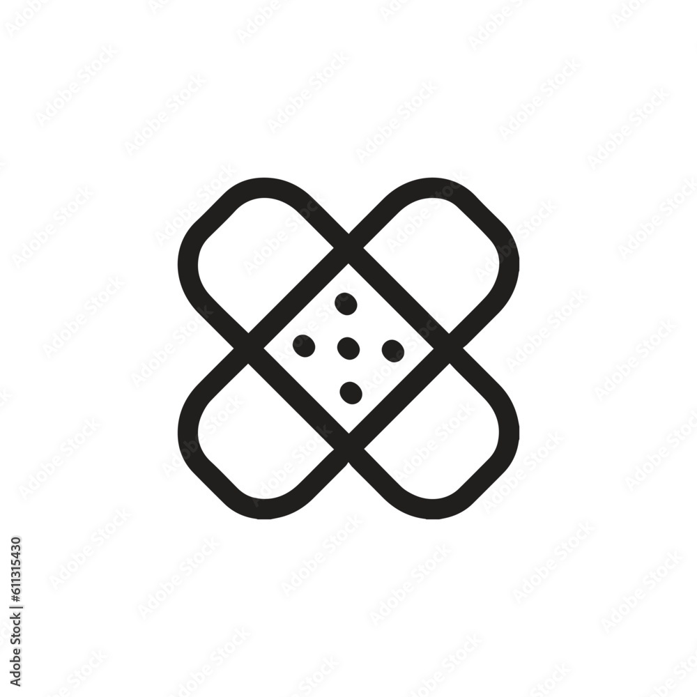 Band Aids icon vector. Linear style sign for mobile concept and web ...