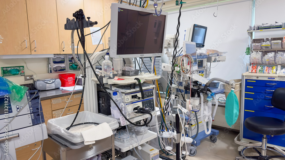 Providence, Rhode Island, USA, June 9, 2023: Olympus surgical ...