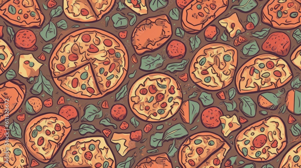 Pizza Pattern, Fast Food Patterns, Pizza, Italian Kitchen, Junk Food ...