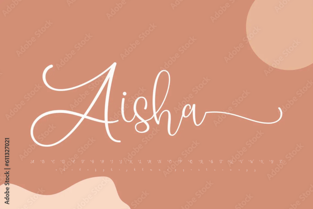 Introducing Aisha Calligraphy Font is a lovely script font, is a modern ... Introducing Aisha Calligraphy Font is a lovely script font, is a modern ...