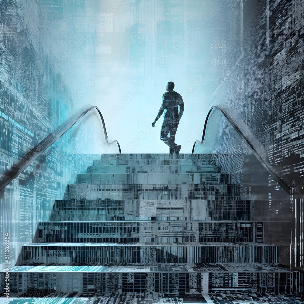 Steps towards transformation, symbolic artwork reflecting personal ...