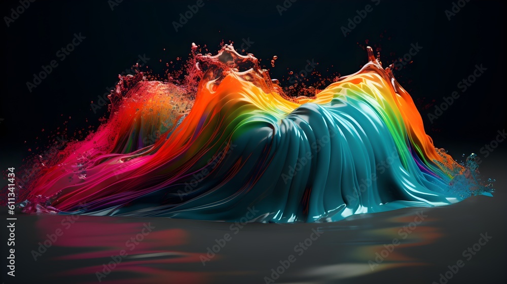 Chromatic dreamscape, dynamic color burst background Stock Illustration ...