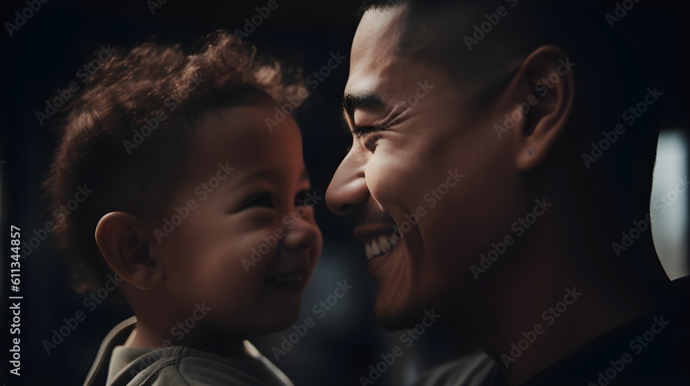 Fictional Persons. The wonder of parenthood, fascinating image of a ...