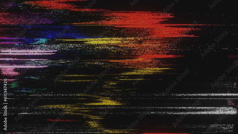 Glitch noise static television VFX. Visual video effects stripes ...