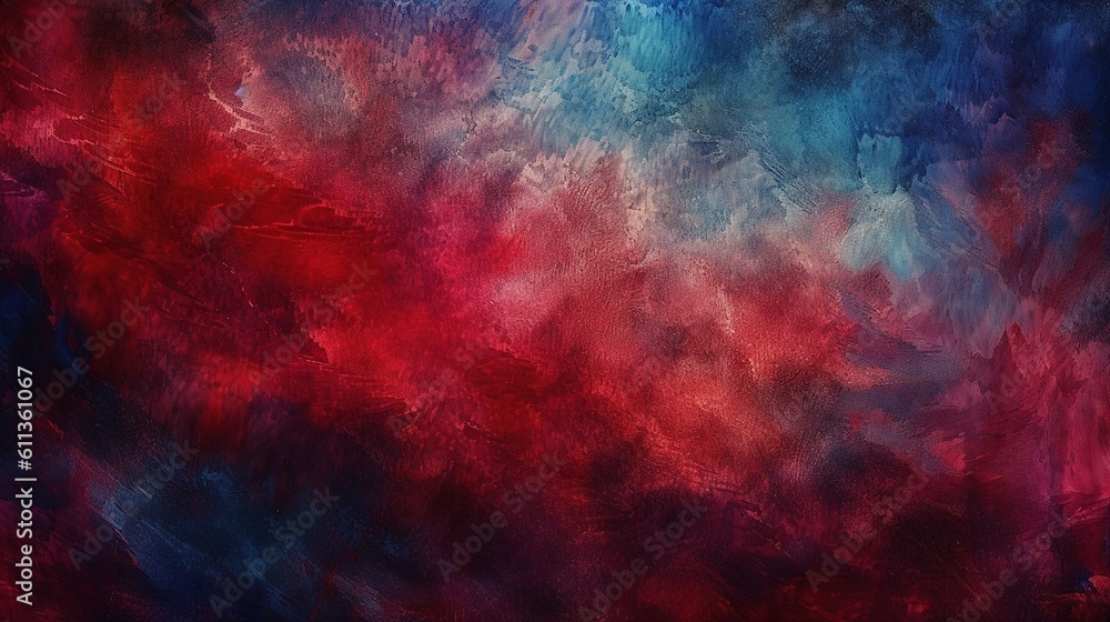 Watercolor Background with Realistic Red and Blue Texture, Artistic and ...