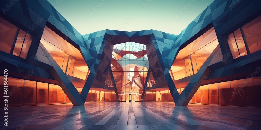 Abstract modern architecture mesmerizes with its fusion of form and ...