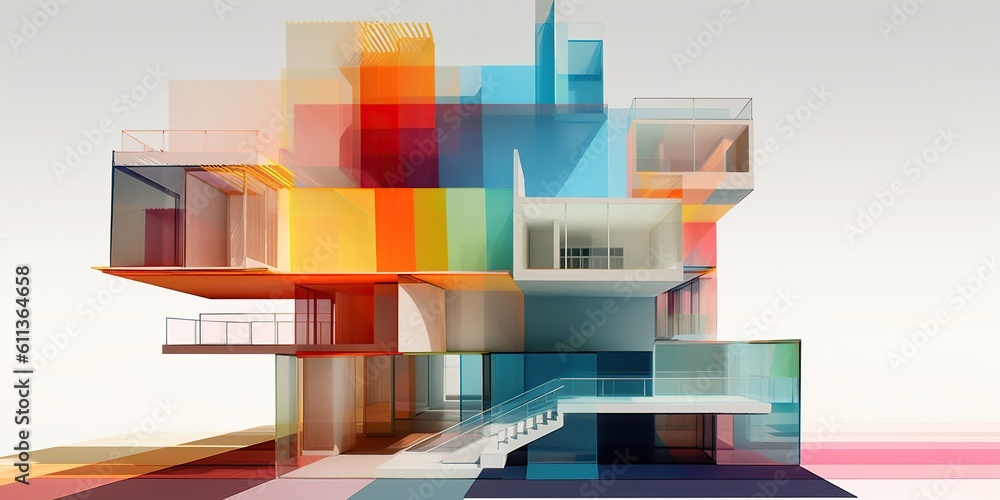 Abstract modern architecture mesmerizes with its fusion of form and ...