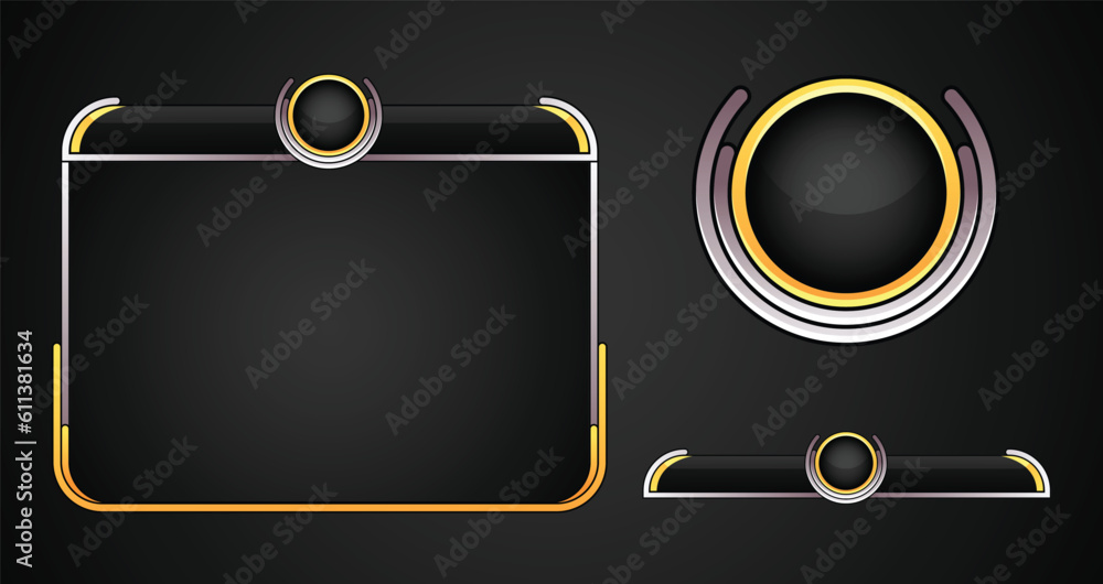 Luxurious royal gold and silver webcam border or face cam overlay for ...