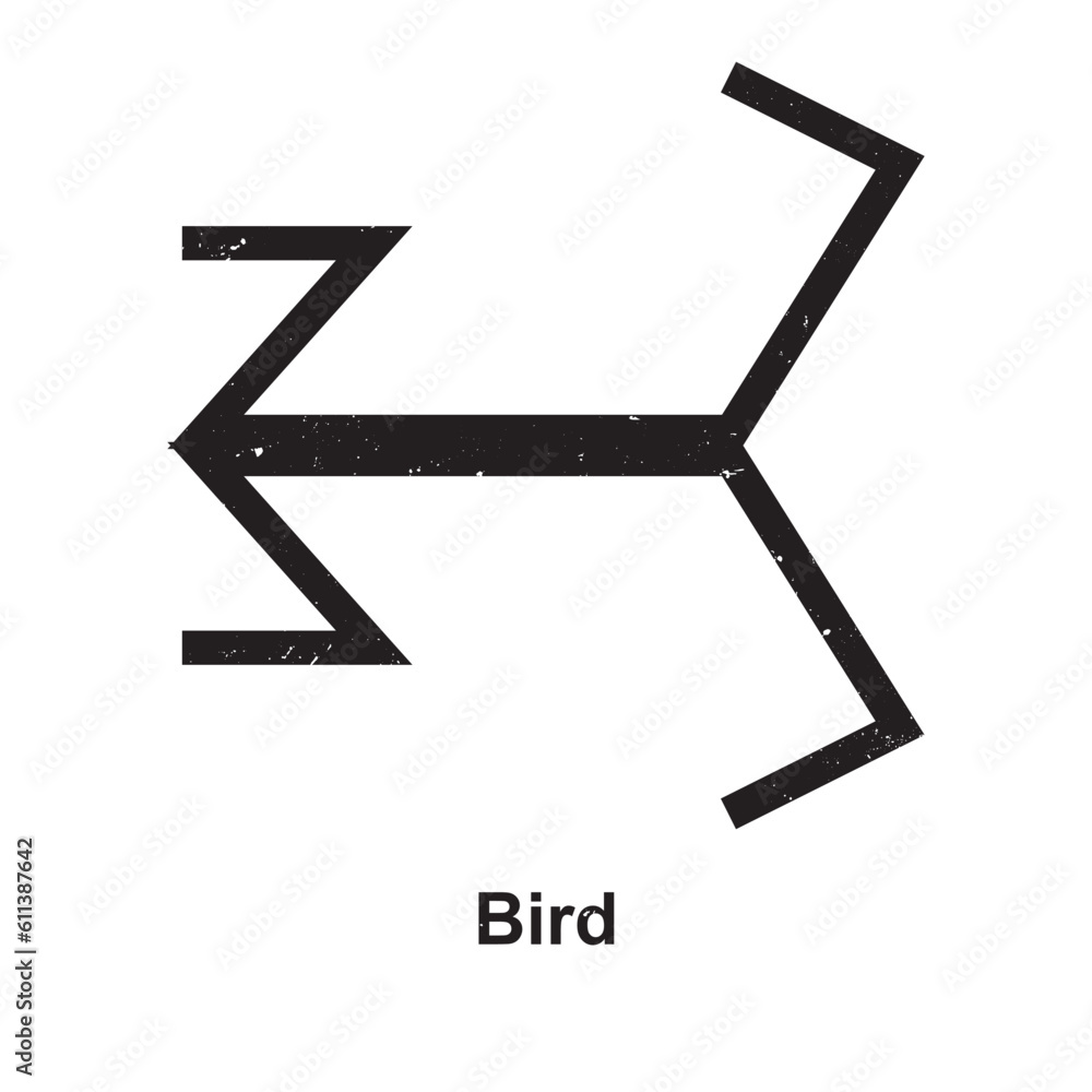 Bird Symbol - Berber Symbol, Amazigh Symbol, North African Amazigh ...