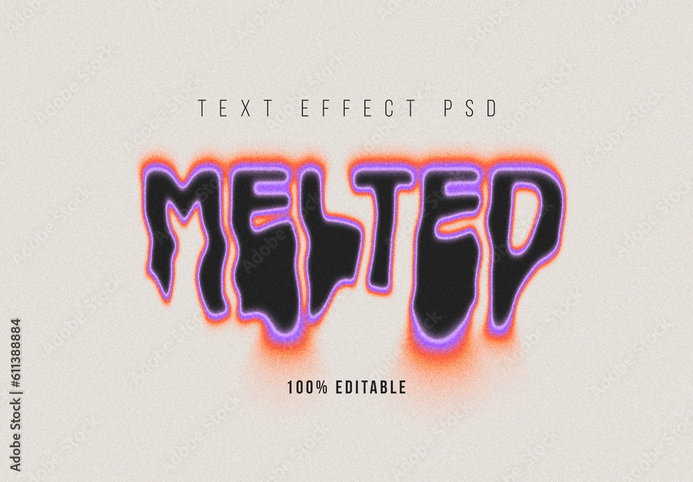 Melting Text Effect Stock Template | Adobe Stock