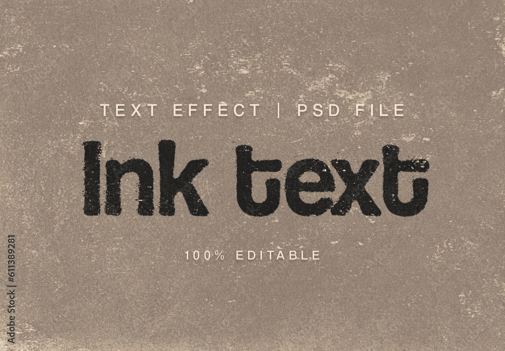 Ink Text Effect Stock Template | Adobe Stock
