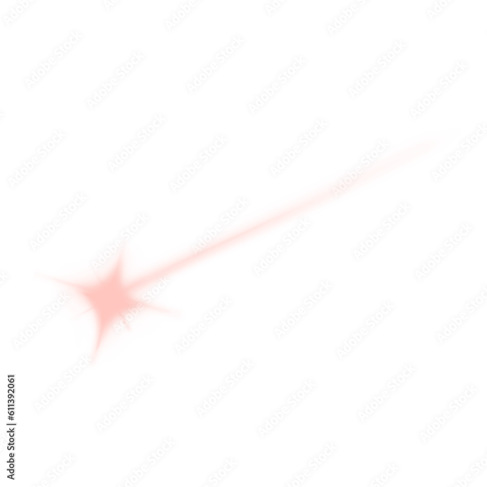 Sparkling star red pastel gradient. Shooting star colorful element ...
