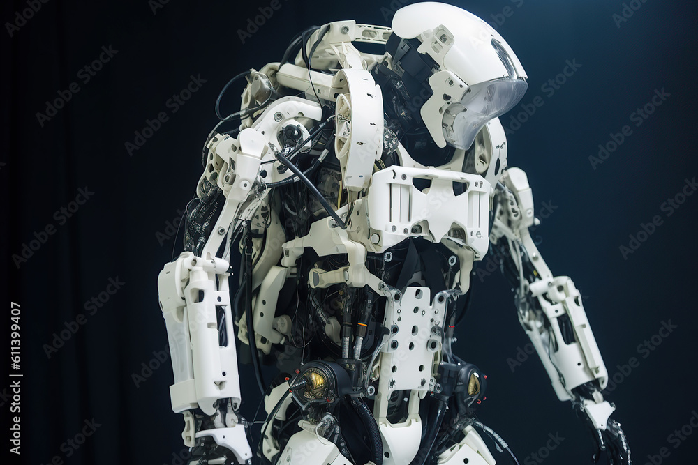 Futuristic bionic exoskeleton, Future technology, applications in ...