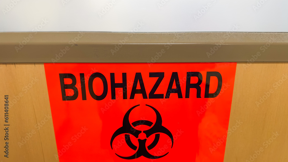 Biohazard sign represents danger, contamination, hazardous materials ...