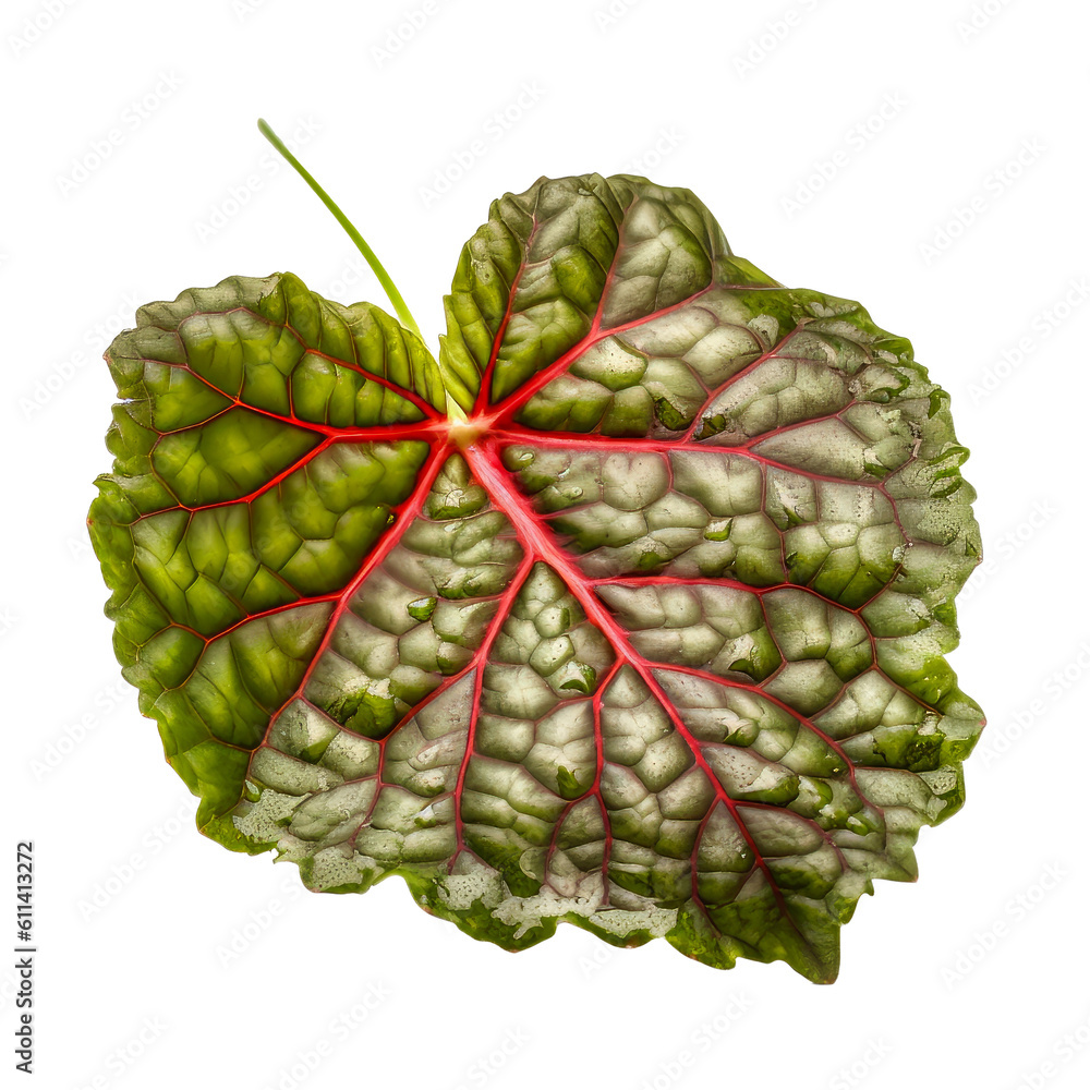 Rex begonia leaf cutout isolated on transparent background, PNG image ...