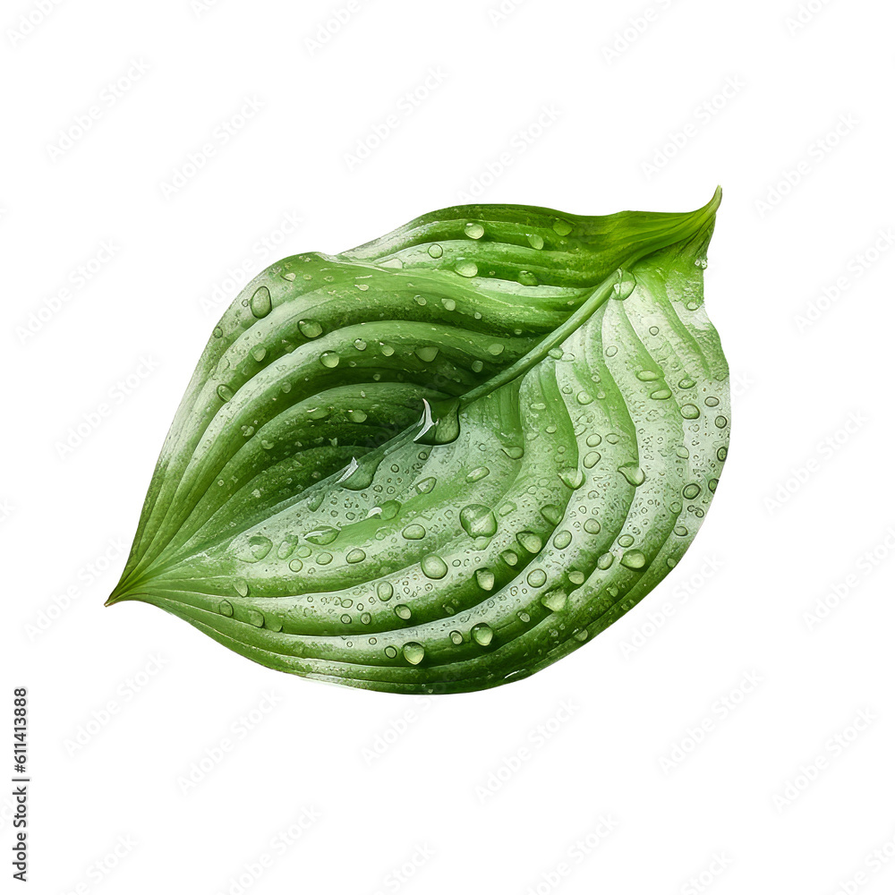 Hosta leaf cutout isolated on transparent background, PNG image ...