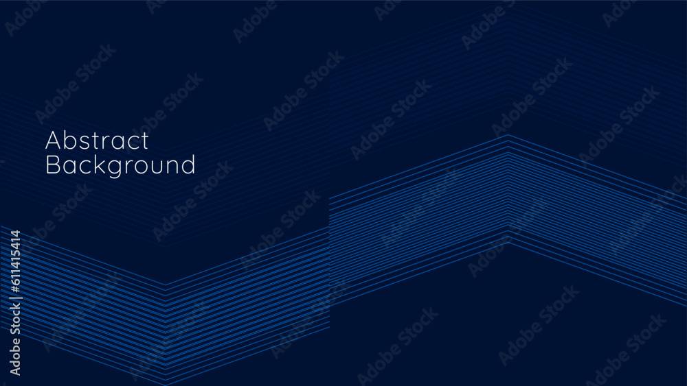 Abstract blue line background design. Modern blue vector presentation ...