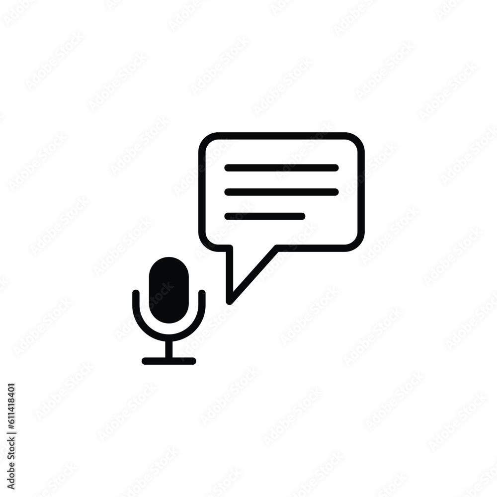 Audio Message icon design with white background stock illustration ...