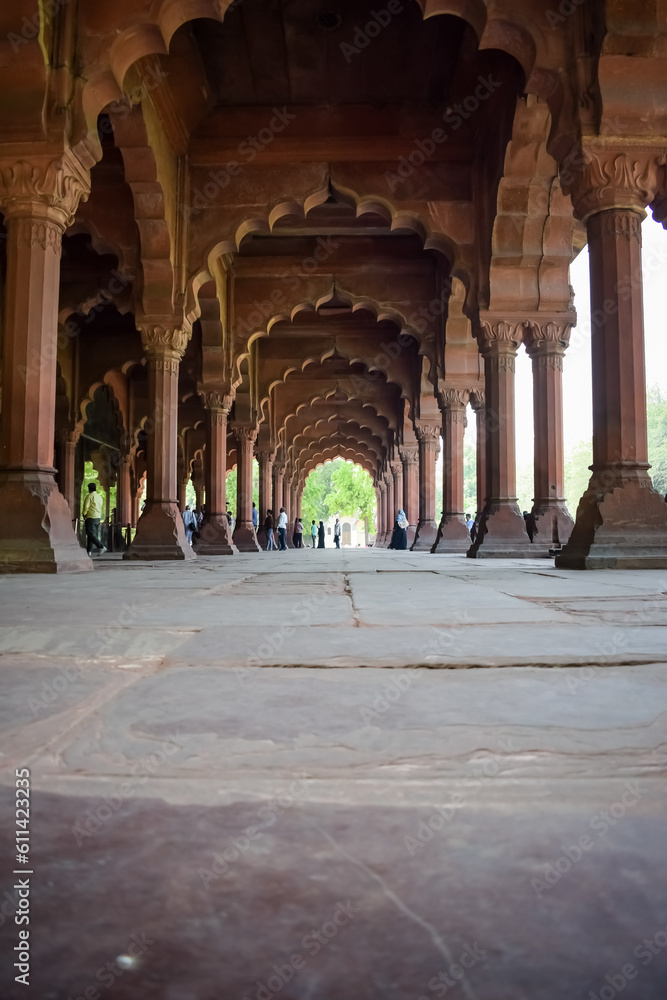 Architectural details of Lal Qila - Red Fort situated in Old Delhi ...