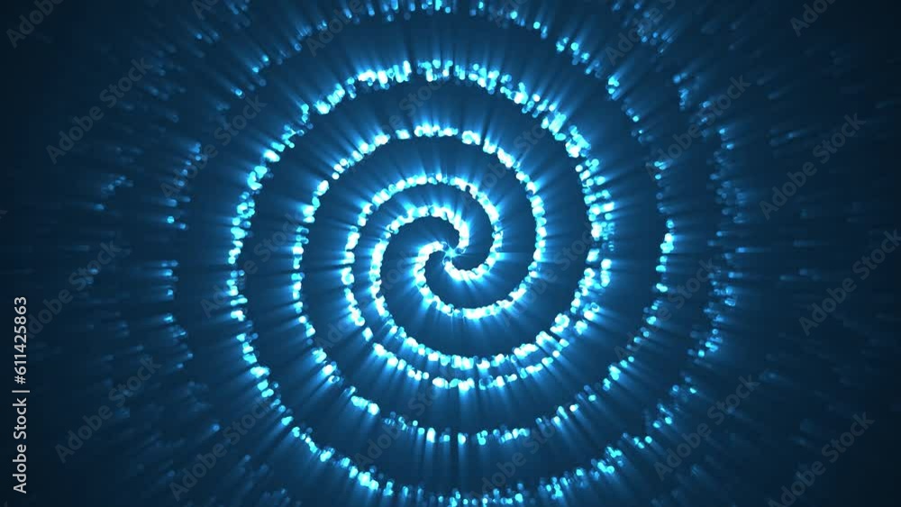 Stockvideon neon lights love heart tunnel particles background, magic ...