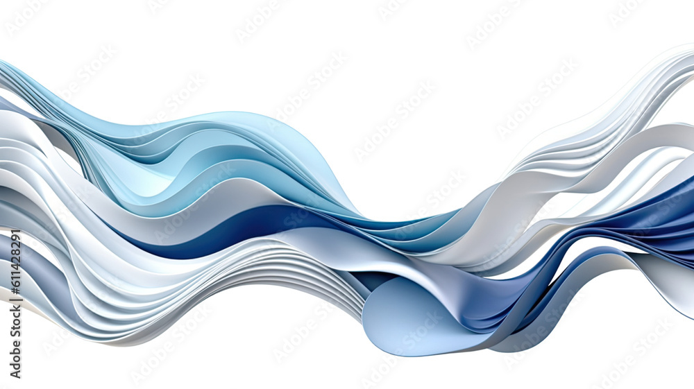 frame border with organic wave patterns in blue tones, generative ai ...