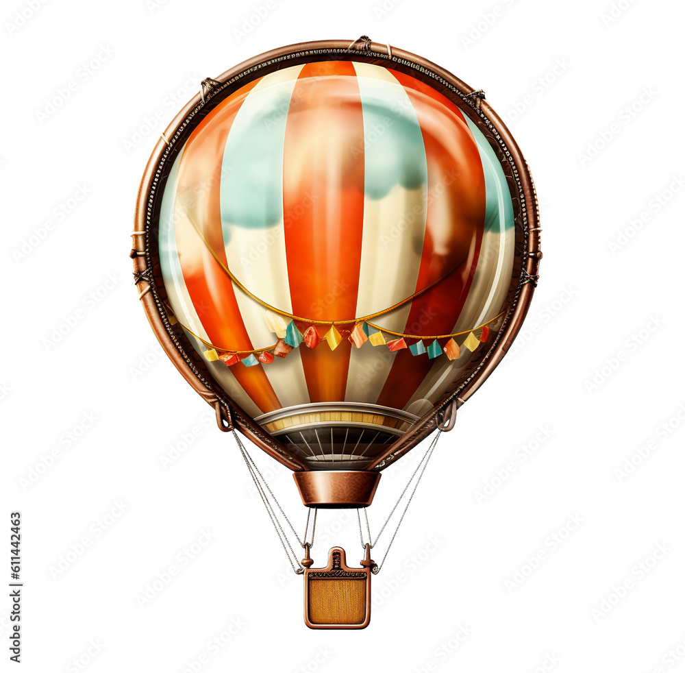 Traveller balloon on transparent background. Generative AI. Stock ...