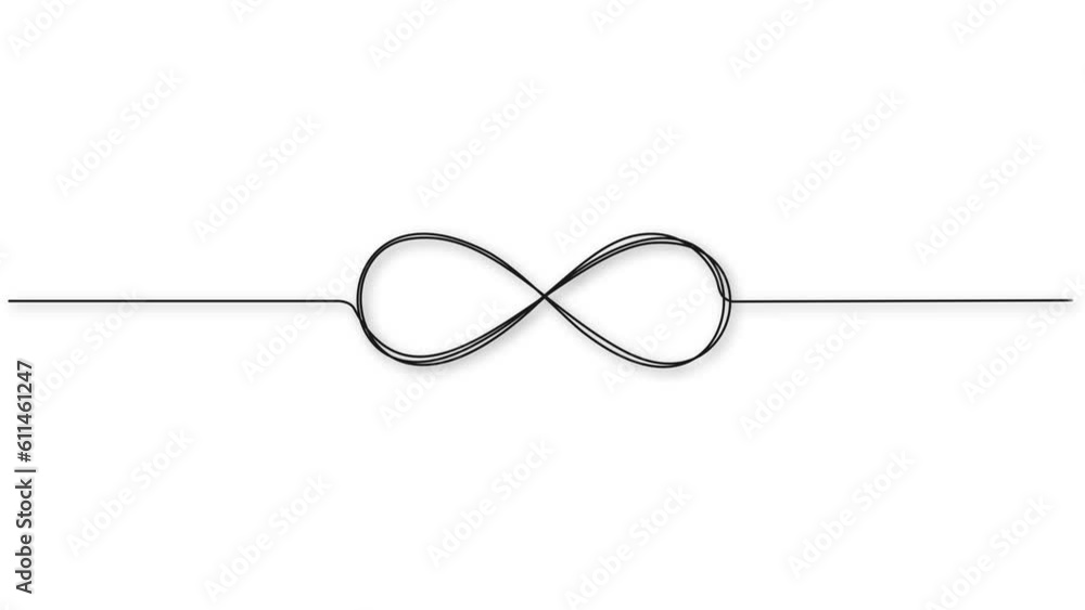 animated continuous single line drawing of infinity symbol, line art ...