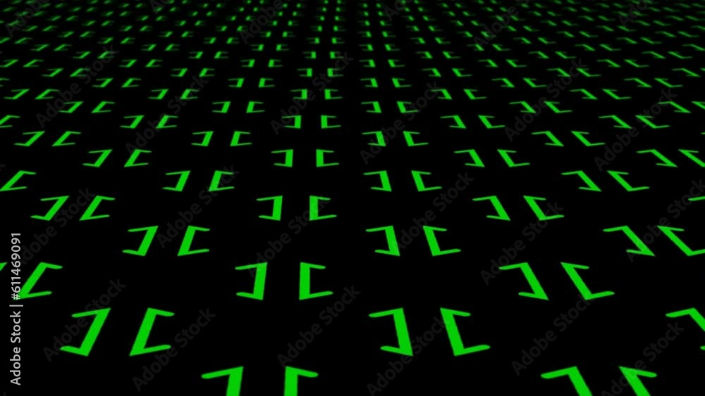 Green Square Brackets Background Stock Video Effects VJ Loop Abstract ...