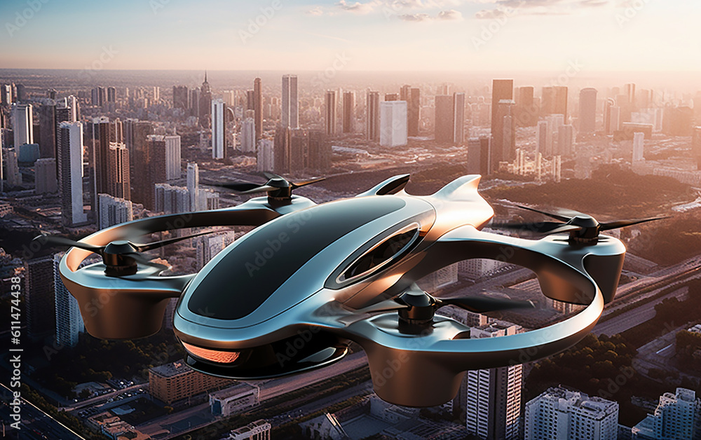 Flying cars.Innovative designs in drone-style futuristic concept cars ...