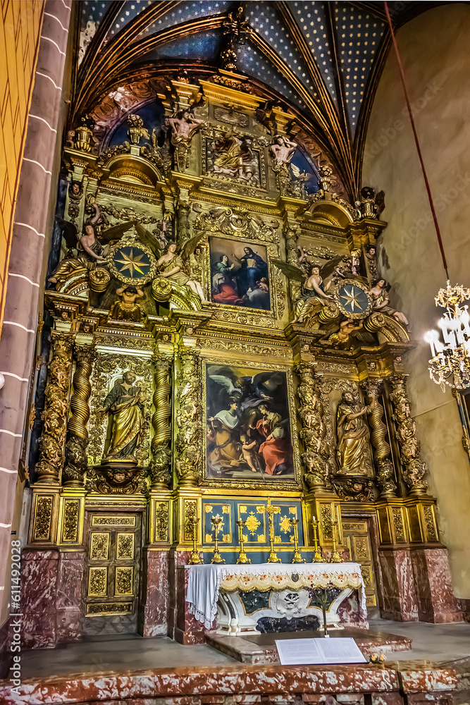 Interior of Roman Catholic Perpignan Cathedral of Saint John the ...