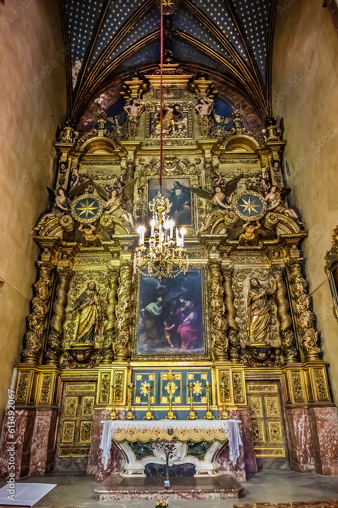 Interior of Roman Catholic Perpignan Cathedral of Saint John the ...