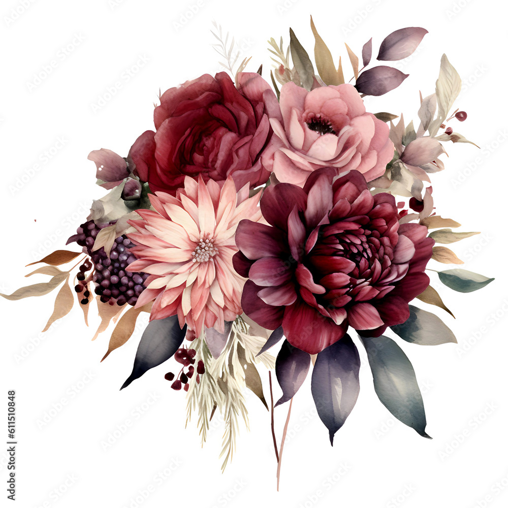Burgundy Wedding Flower Hi I get the ideas from nature. For the ...