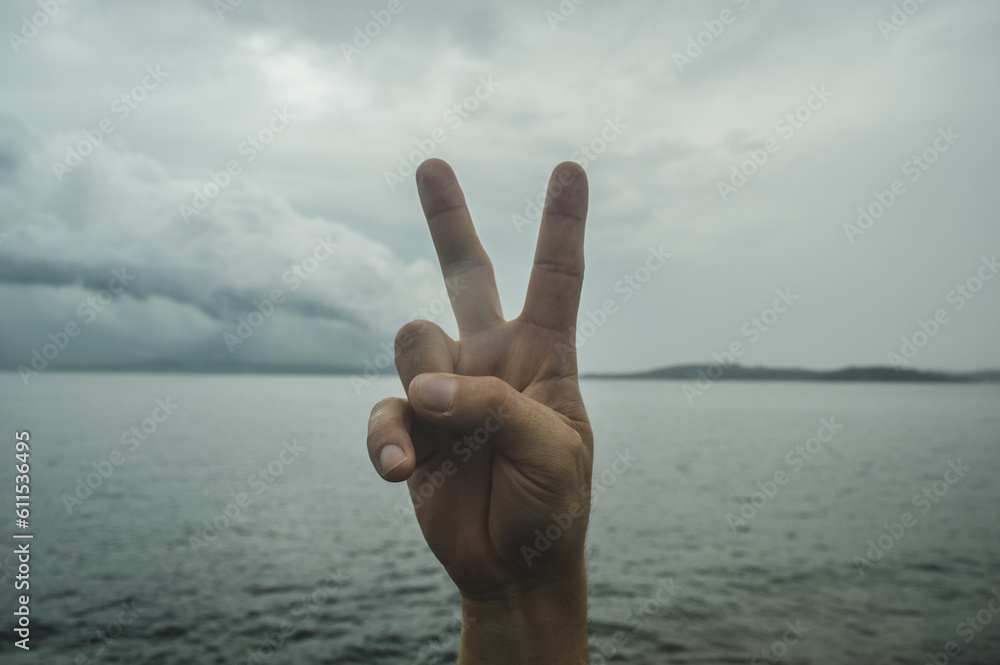 Ocean With Peace Signs