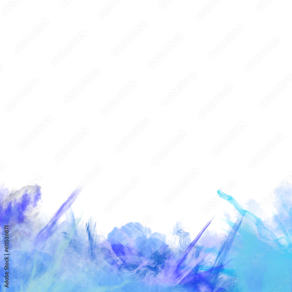 Blue smoke border png clouds fog frame background decoration making ...