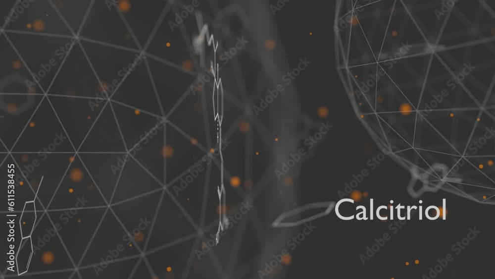 Calcitriol, chemical structure and skeletal formula. The active form of ...