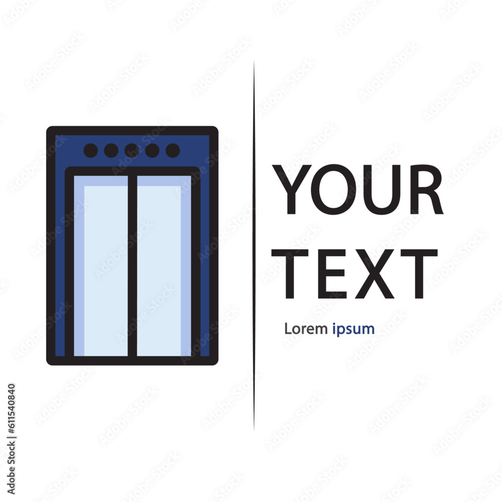 Elevator logo icon vector isolated on white background. for app web ...