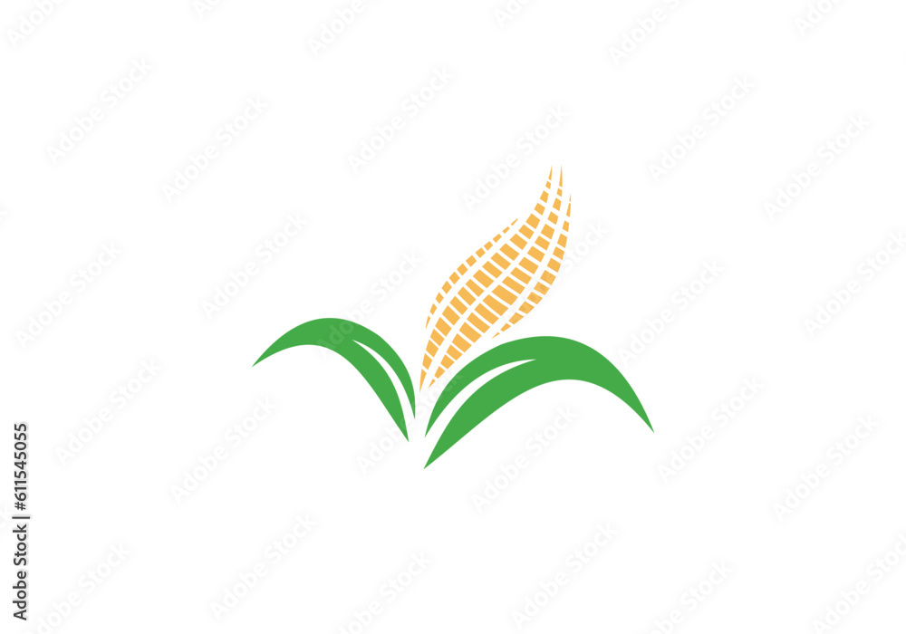Corn farming logo design vector illustration. Abstract Agriculture Logo ...