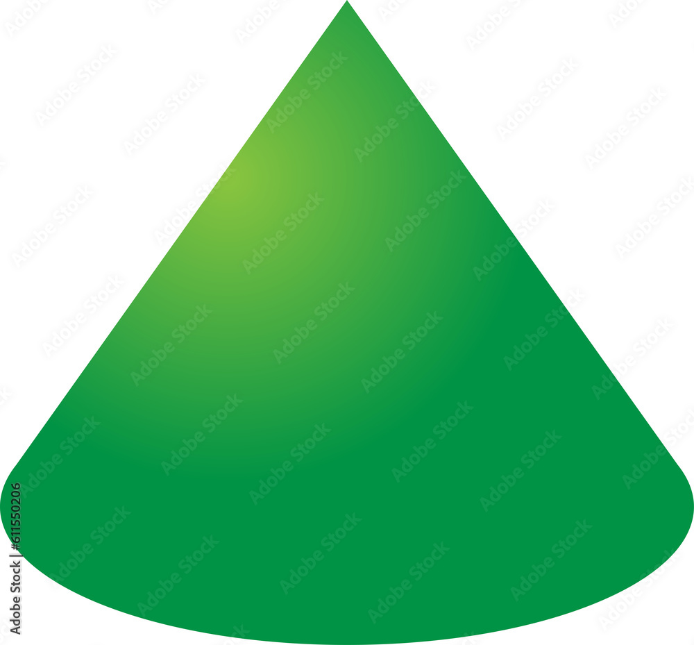 3D Cone Shape. A cone is a three-dimensional geometric shape on ...