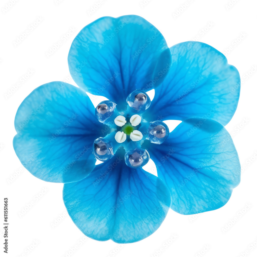 blue flower isolated on transparent background cutout Stock ...