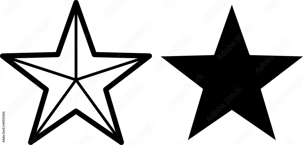 Star symbol. Star icon. Star shape on transparent background. Stock ...