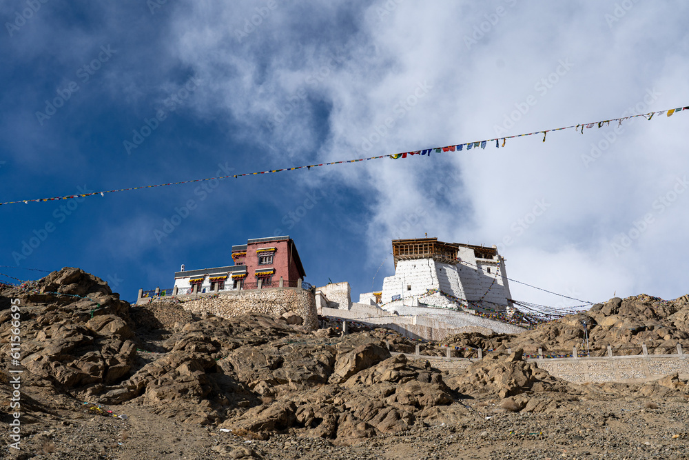 Leh, India - April 04, 2023: Namgyal Tsemo Monastery, a Buddhist ...
