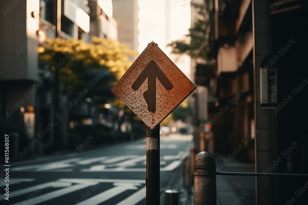 An A-shaped directional pointer symbol in Japanese culture, commonly ...