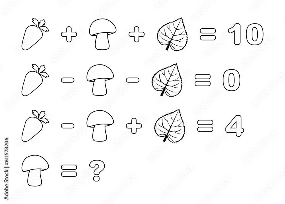 Counting game. Math Educational Kids game. Educational children game ...