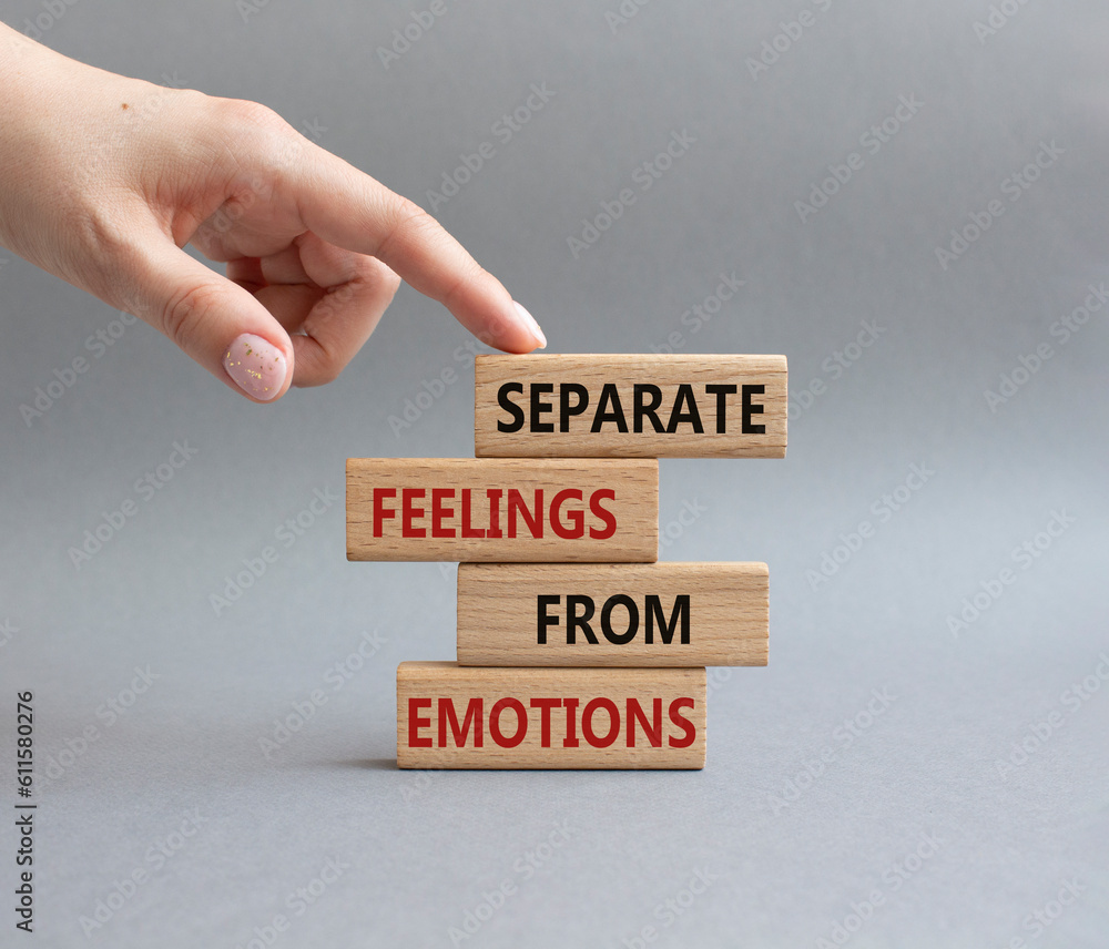 Feelings and Emotions symbol. Concept word Separate Feelings from ...
