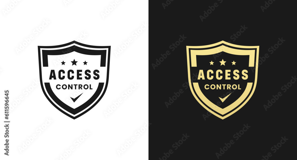 Vetor de Access control label or Access control logo vector isolated in ...