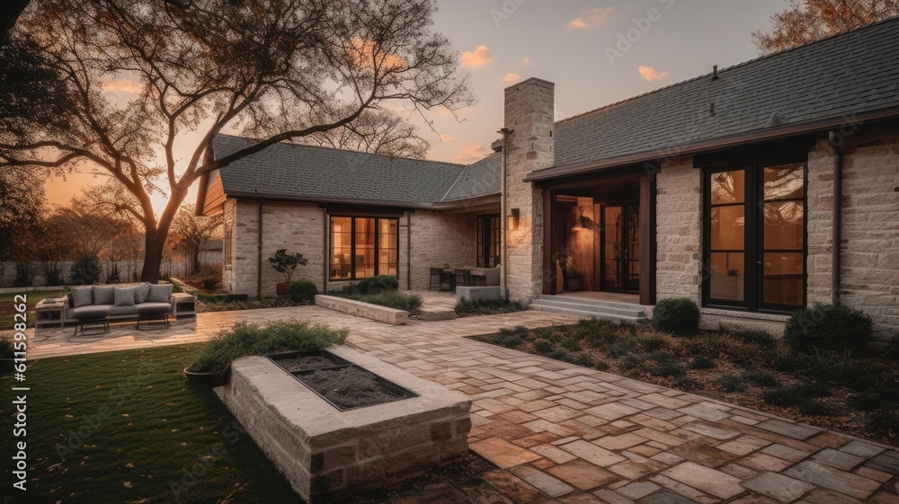 Home architecture design in Ranch Style with Front porch constructed by ...