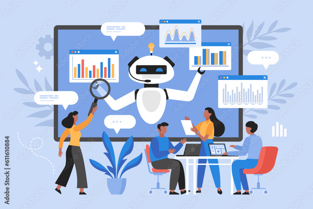 Artificial intelligence tool for data analysis business concept. Modern ...