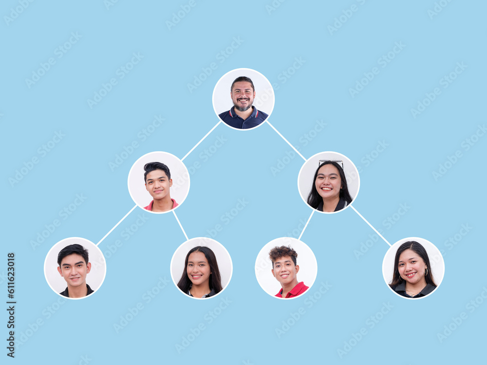 Foto Stock Example of Multi-level marketing structure and hierarchy of ...